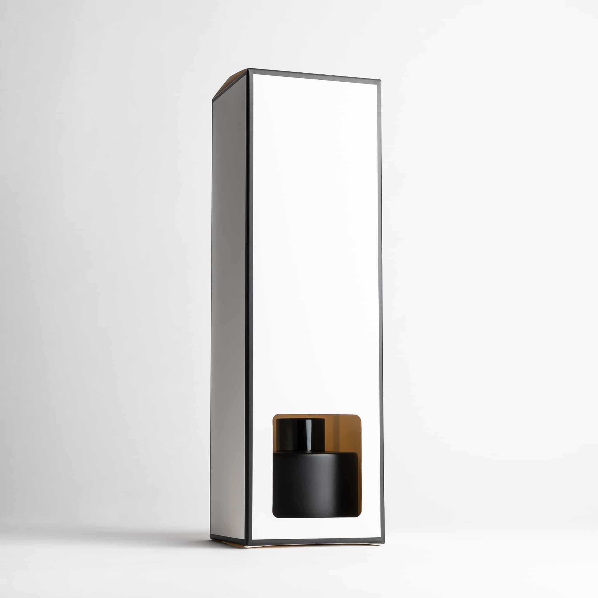 Diffuser Glass Box With Window (White With Black Rim)
