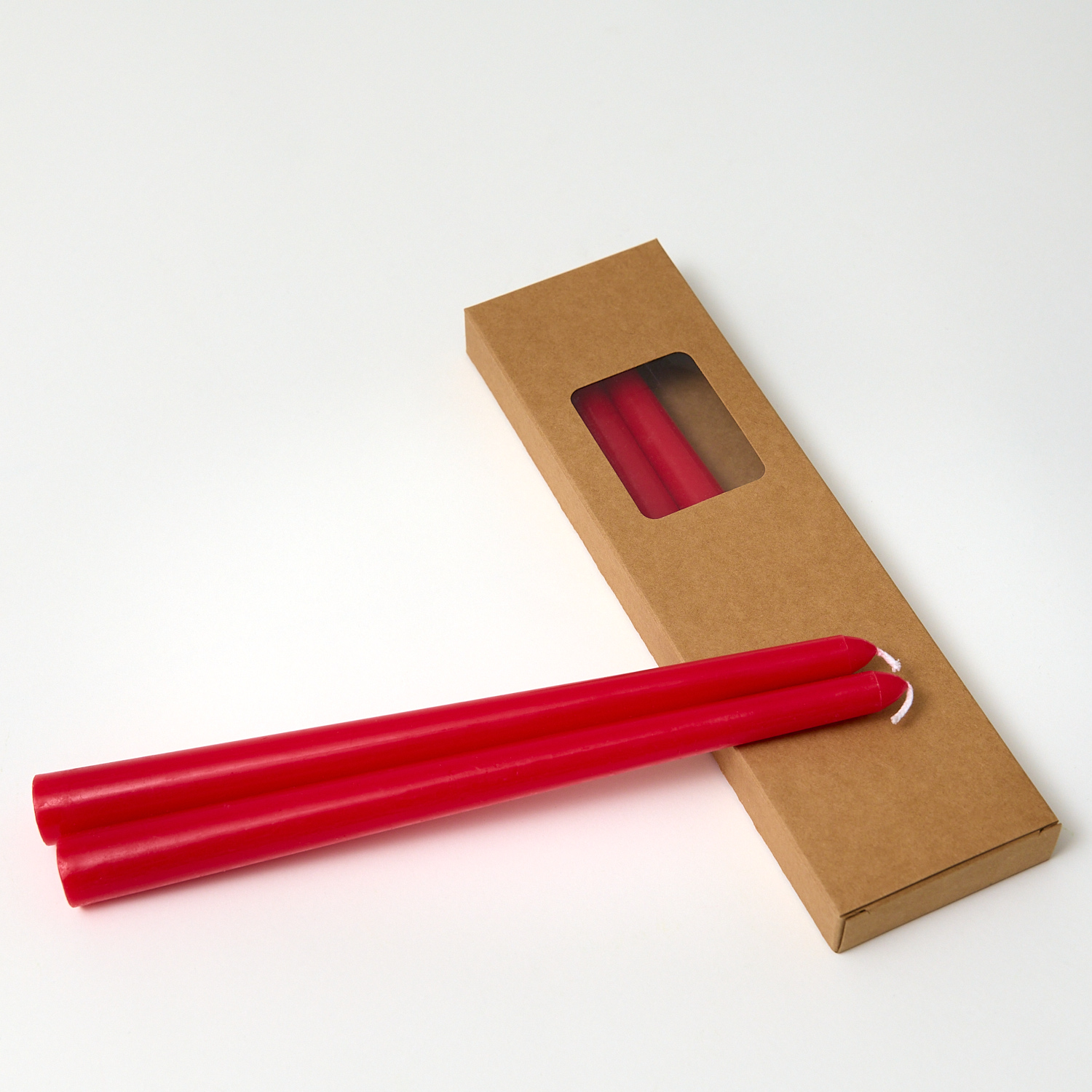 Red Taper Candles – Pack of 4 - The Soap Kitchen