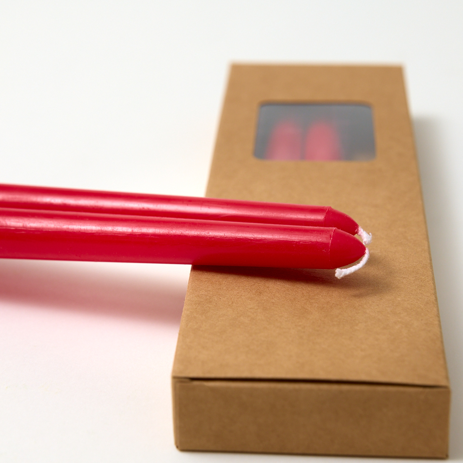 Red Taper Candles – Pack of 4 - The Soap Kitchen