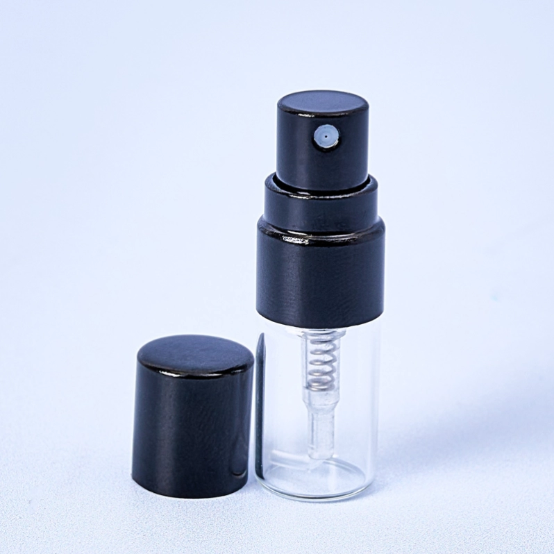 Box of 10 Black 2ml Sample Perfume Bottles
